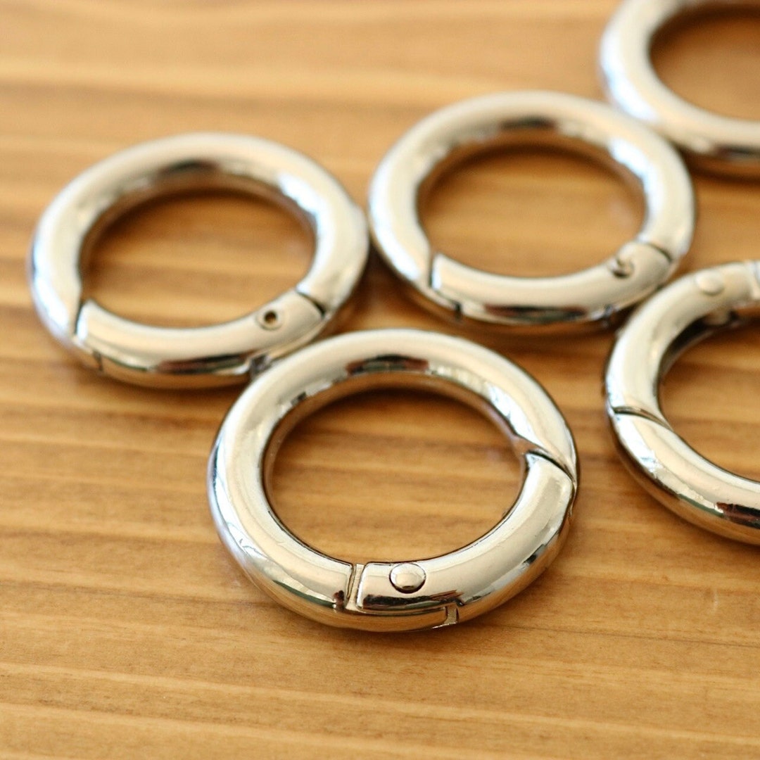 High Quality Rhodium Spring Clip Ring, Perfect for Bags, Belts and ...
