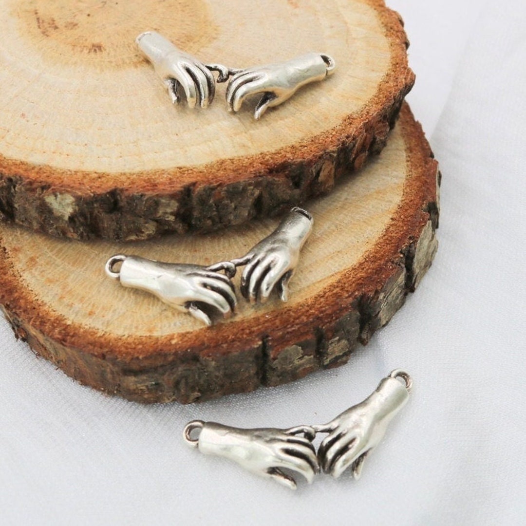 Hand by Hand Connector, Holding Hands Pendants, Friendship Connector ...