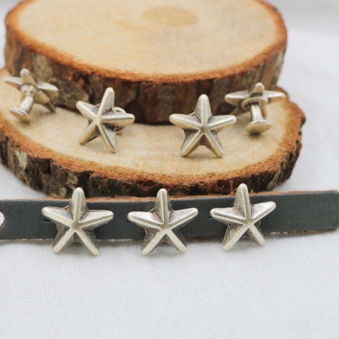 10 Star Rivet Studs, Small Rivets, Star Jewelry Findings, Tiny Star ...