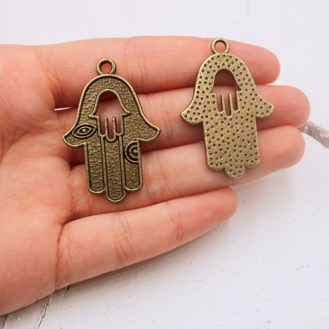 Pendant Fatima Hamsa Hand, Fatima Hand Charms, Hand of Fatima, Hamsa ...