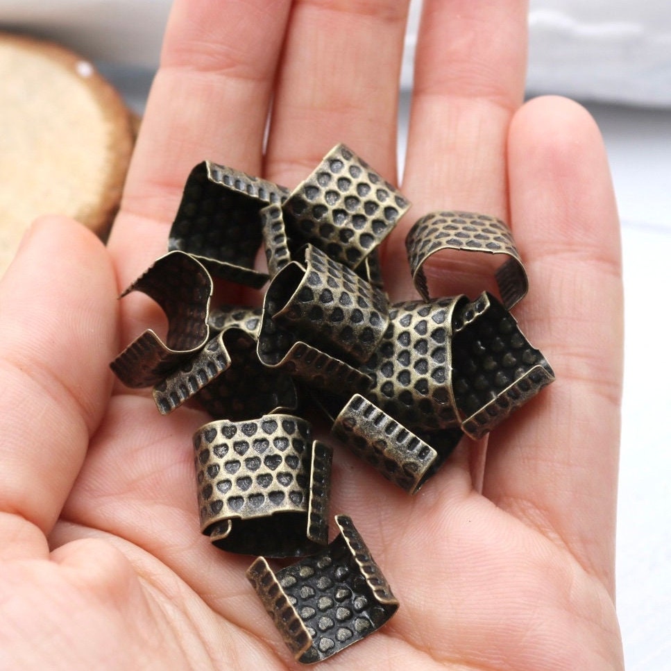 Antique Bronze Crimp Clasp Crimp Beads Leather Crimp Clasps - Etsy