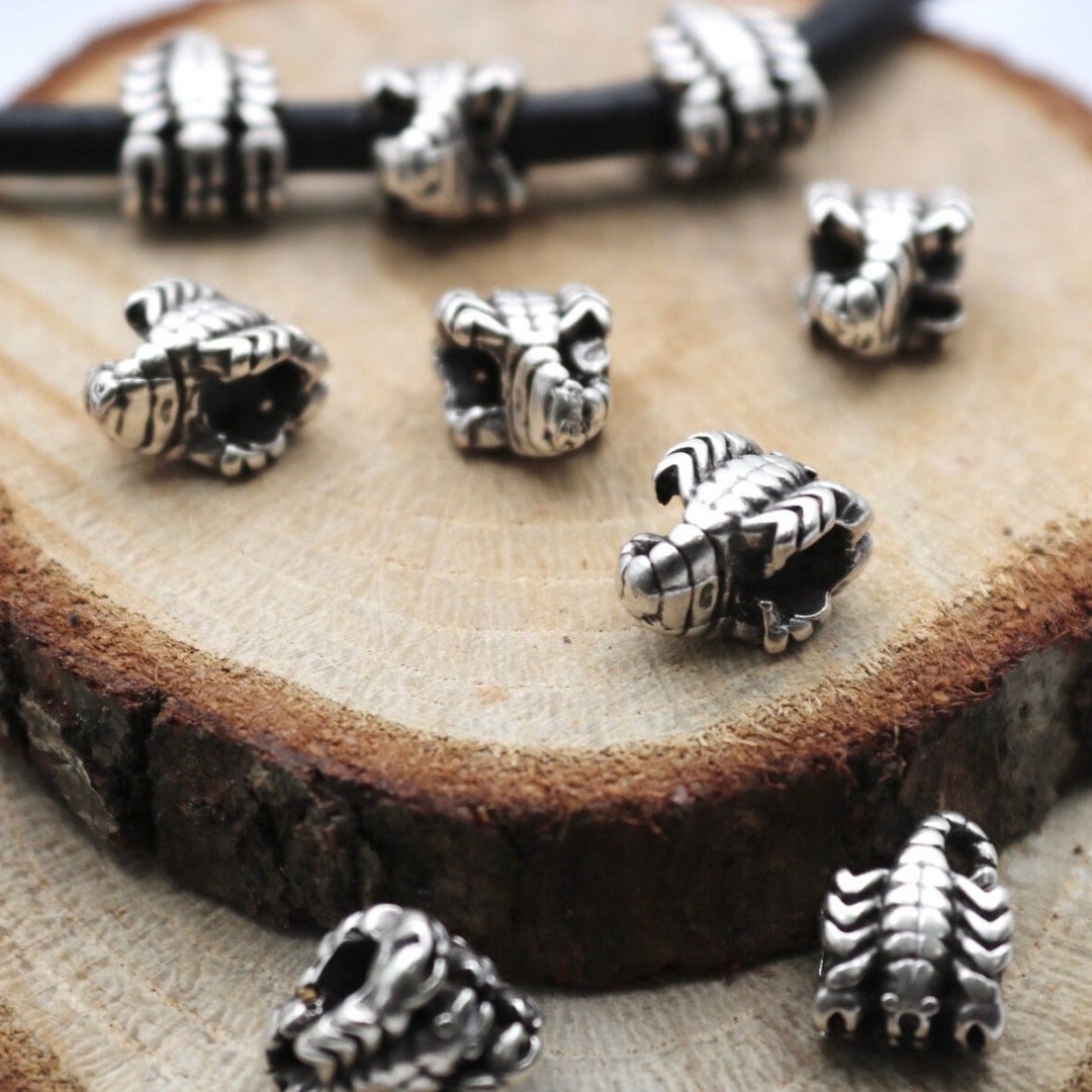 10 Scorpion Beads, Scorpion Charms, Scorpion Necklace Charms, Animal ...