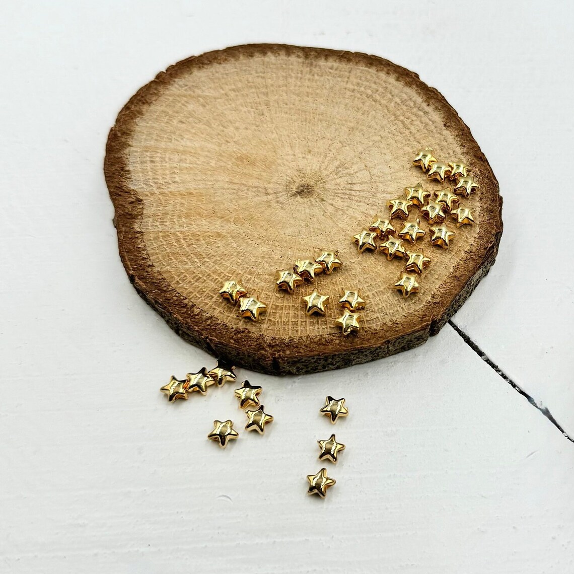 Mini Gold Star Beads: DIY Jewelry Making, 5mm (50 Pcs) - Etsy