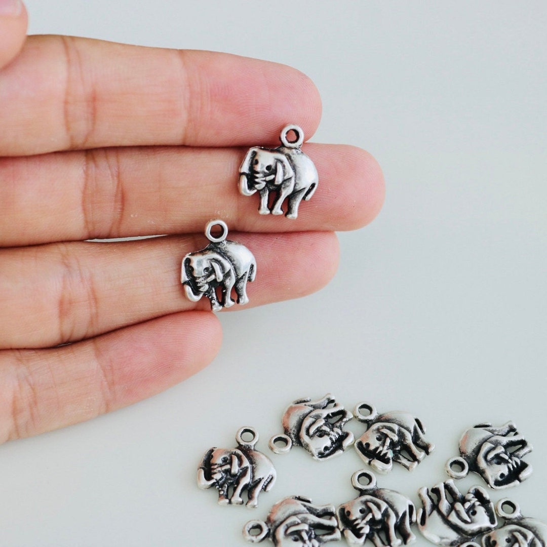 Elephant Charms Pendant, Lucky Elephant, Animal Charms, Earring ...