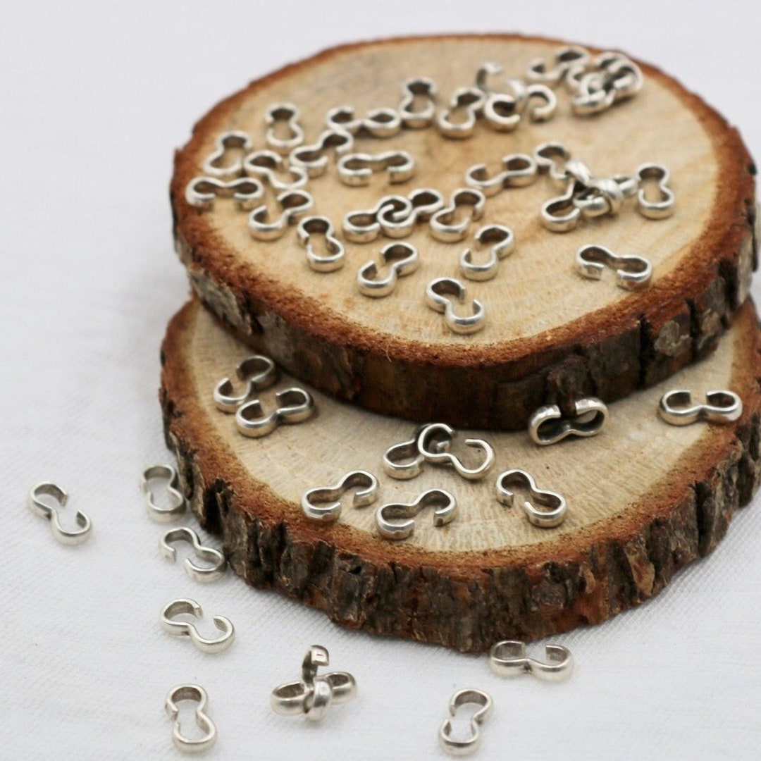 Tiny Double Barrel Beads, Fold Over Crimp Bead, Cord Crimp, Crimp ...