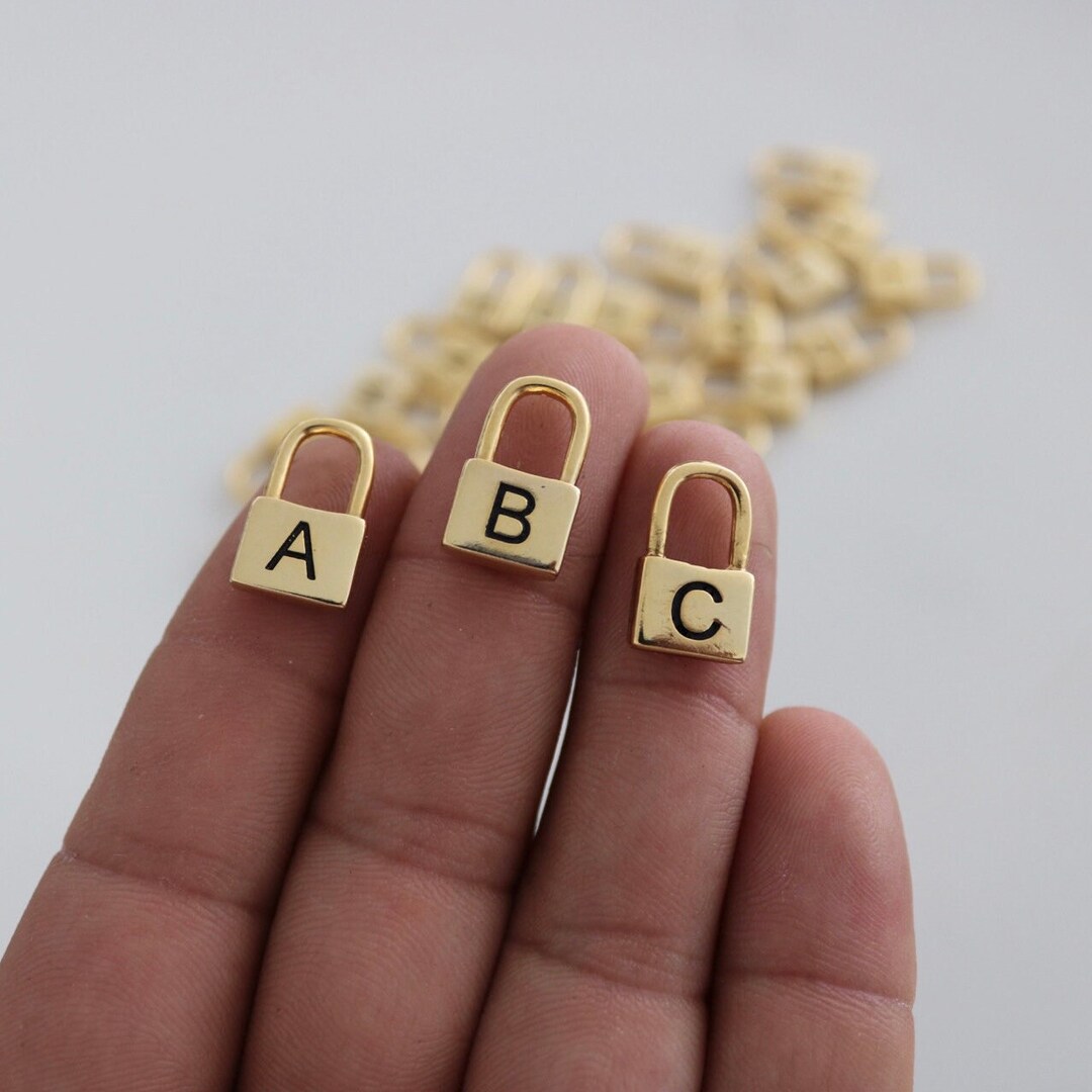 Padlock With Black Letter Everyday Mini Lock Pendant, for Jewelry ...