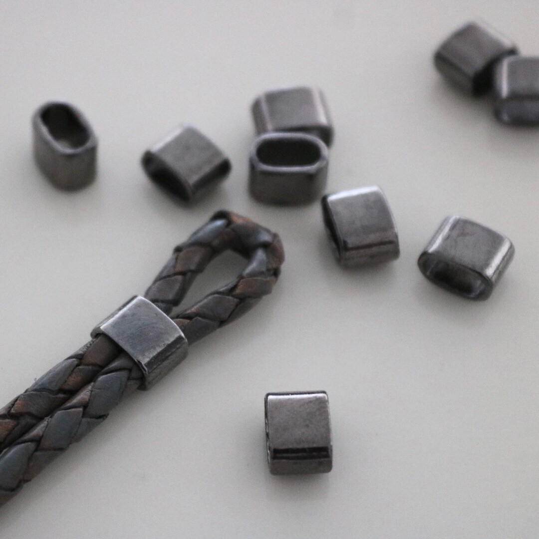 20 Slider Beads, Large Hole Beads, Jewelry Making Beads, Pewter Beads ...