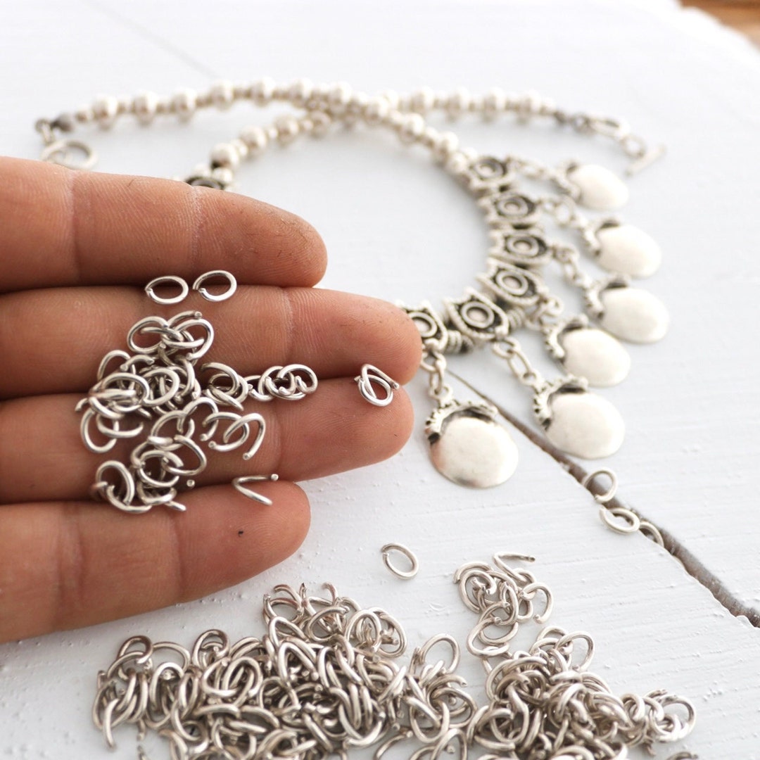 200 PCS Silver Plated Binding Rings, Open Jump Ring, Open Round Jump ...