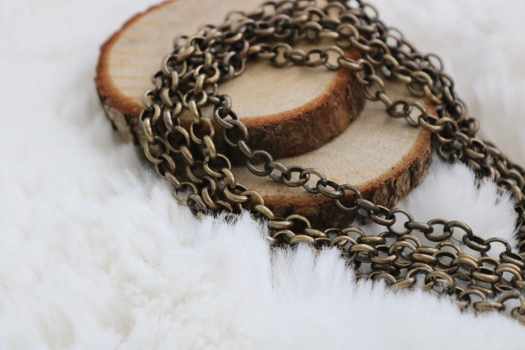 Antique Bronze Rolo Chain Bulk, Rolo Bronze Cable Chain, Necklace ...