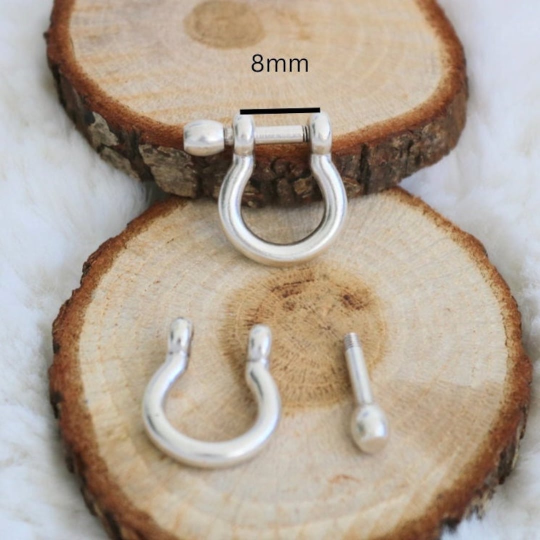 Silver D-rings Clasp, U Shape D Ring, Large Screw Clasps, Ring ...