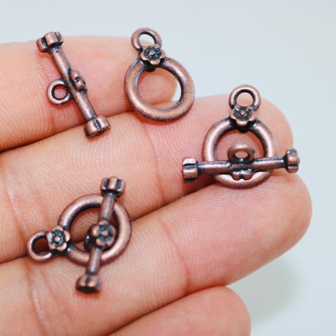 T Bar Toggle Clasp, Bracelet Closures, End Caps, T Bar Clasp, T Bar for ...