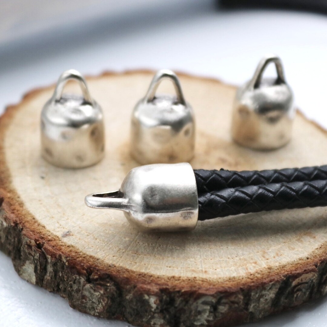 6 Bell End Cap for Round Leather, Tassel Caps, Cord End Cap, Leather ...