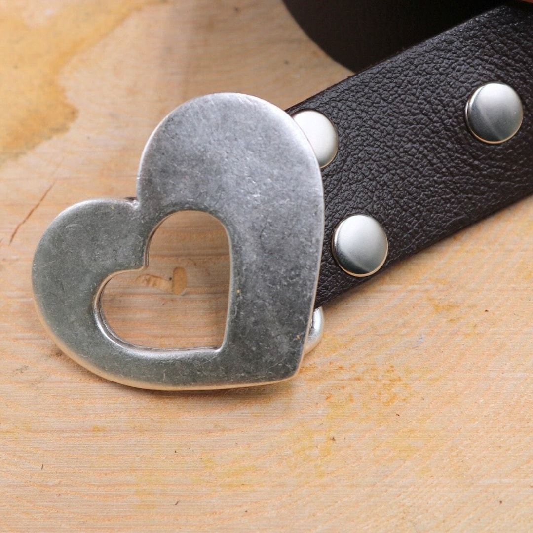 Heart Buckle Belt, Love Belt Buckle, Boho Belt Buckle, Antique Silver ...