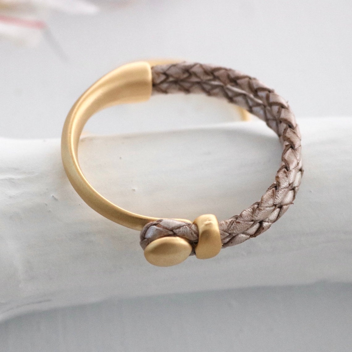 Matte Gold Cuff Bracelet Clasps Button Clasp Half Cuff - Etsy