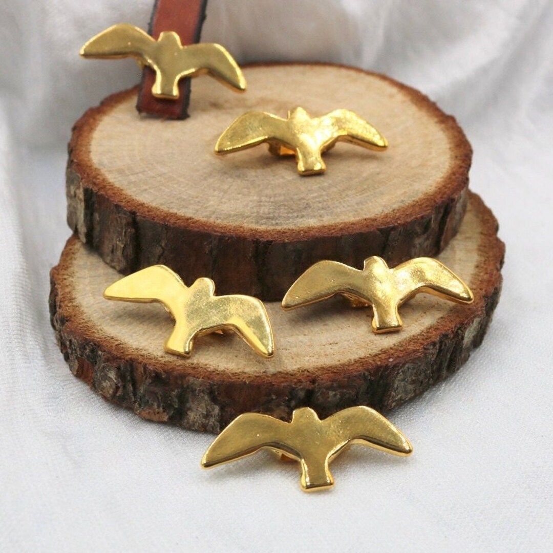 10 Seagull Slider Beads, Beads for Leather Bracelet, Bracelet Beads ...