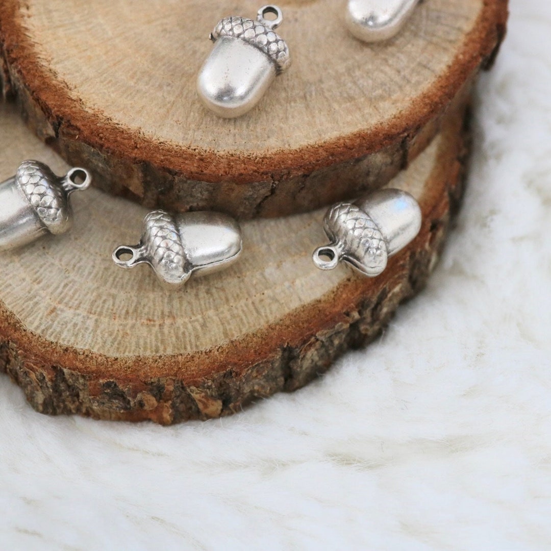 Acorn Charms, Acorn Pendant, Nut Charms, Acorn Charms Antique Silver ...