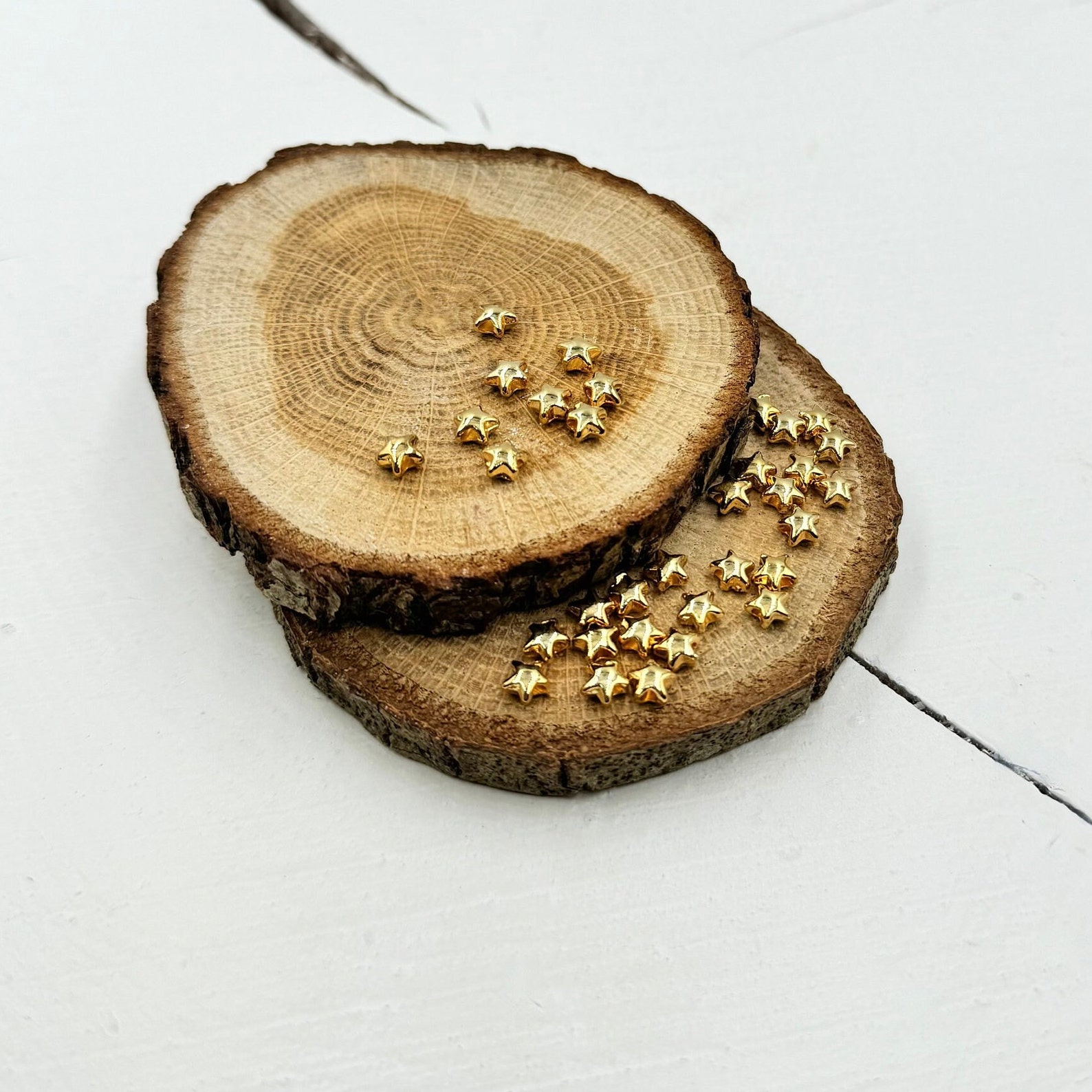 Mini Gold Star Beads: DIY Jewelry Making, 5mm (50 Pcs) - Etsy