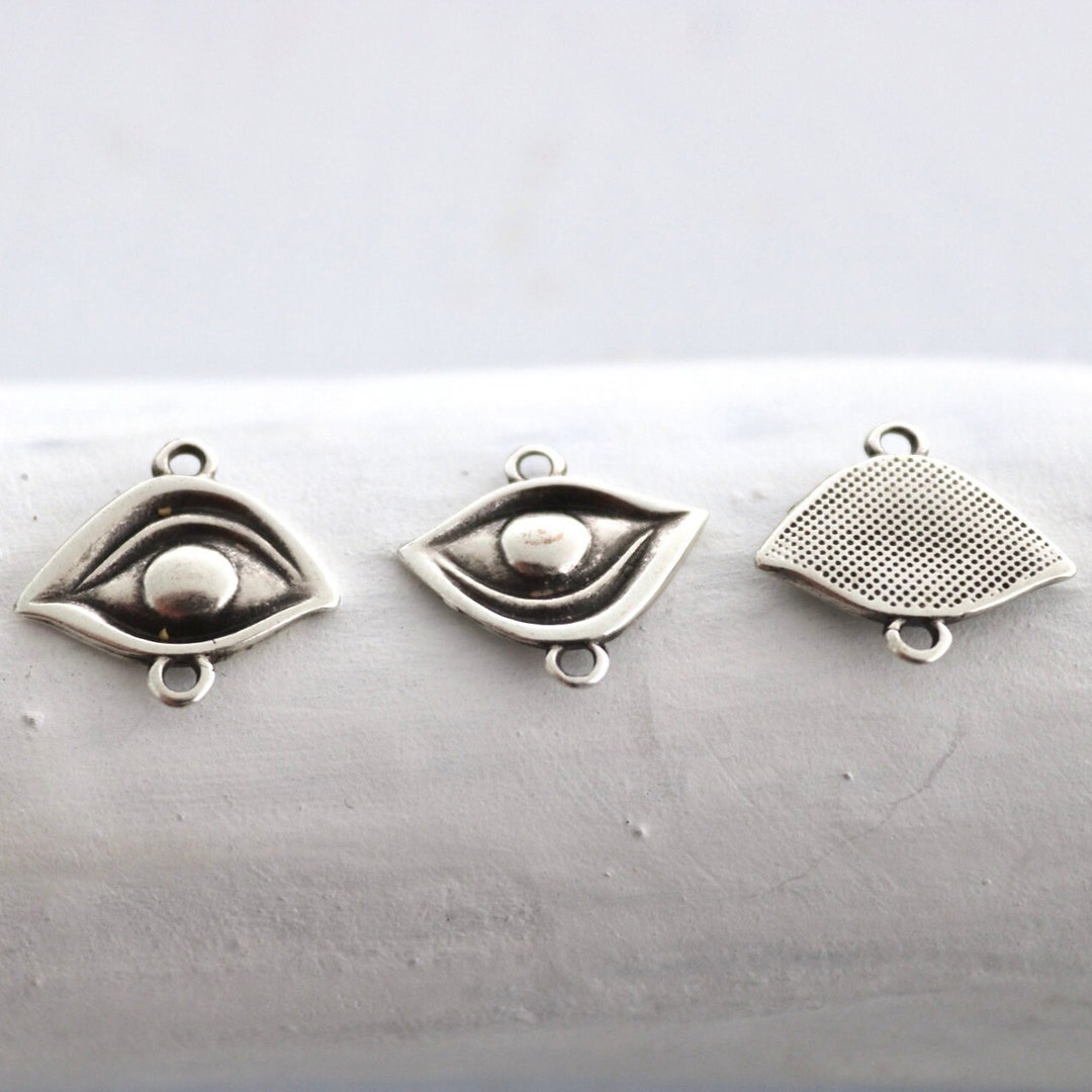 10 Eye Connector, Eye Charms, Connector for Jewelry Making, 2 Hole ...