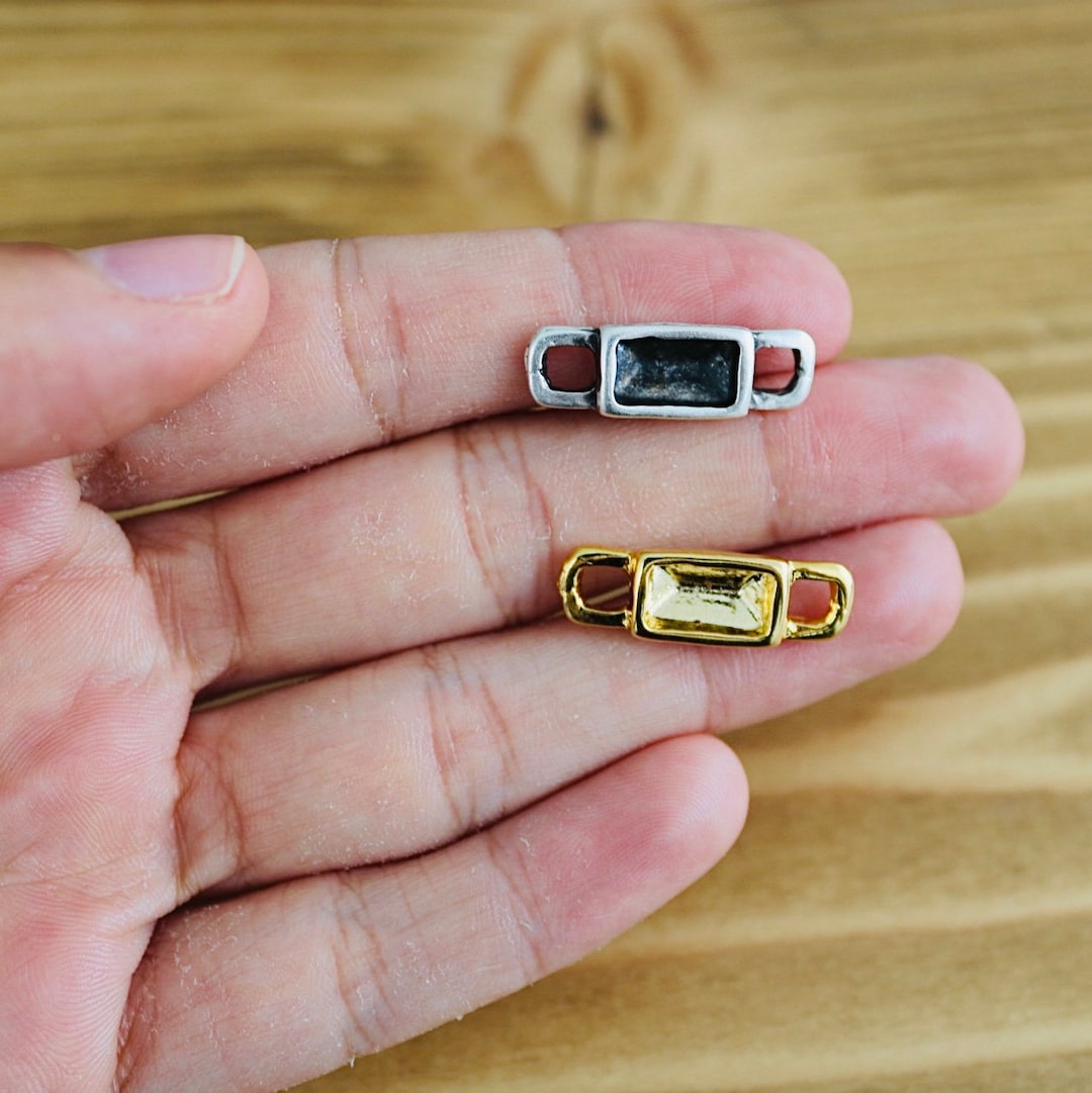 10 Bezel Cup Setting Silver and Gold, Bracelet Connectors, Jewelry ...