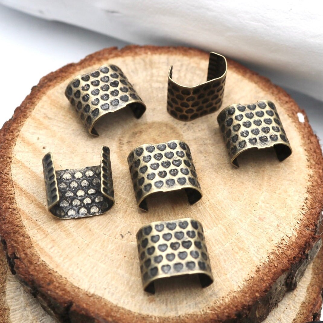 Antique Bronze Crimp Clasp Crimp Beads Leather Crimp Clasps | Etsy