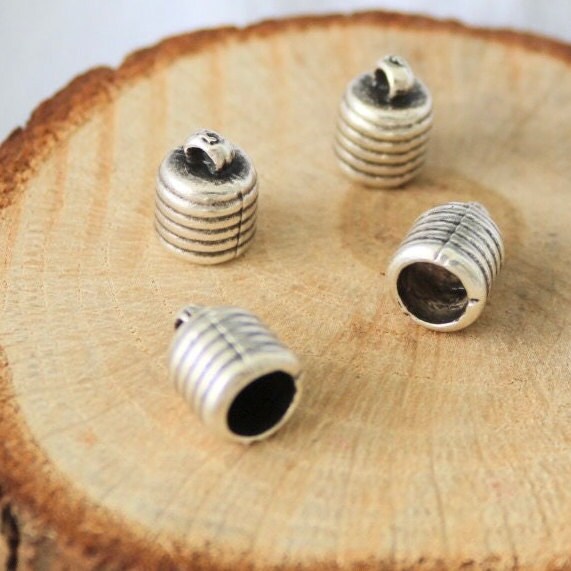10 Pewter Crimp End Cap Huge End Caps for Tassels Earrings - Etsy