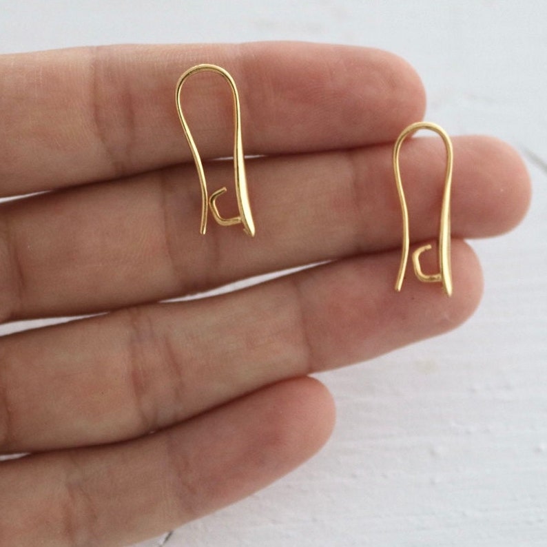 10 Gold French Hooks Fish Hooks Ear Wires Thin Hooks - Etsy