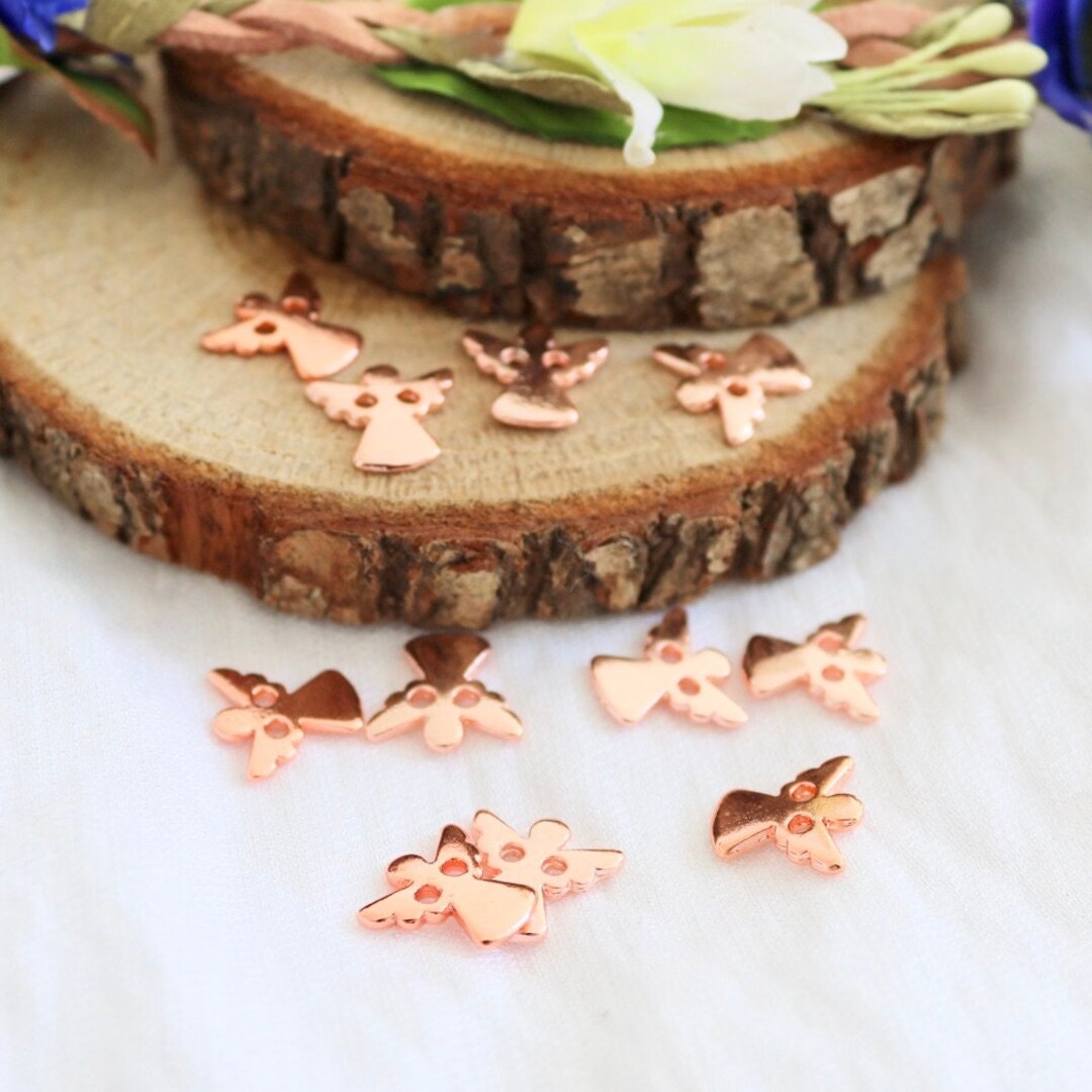 Rose Gold Plated Angel Charms, Cute Little Angel Connector, Small Cupid ...