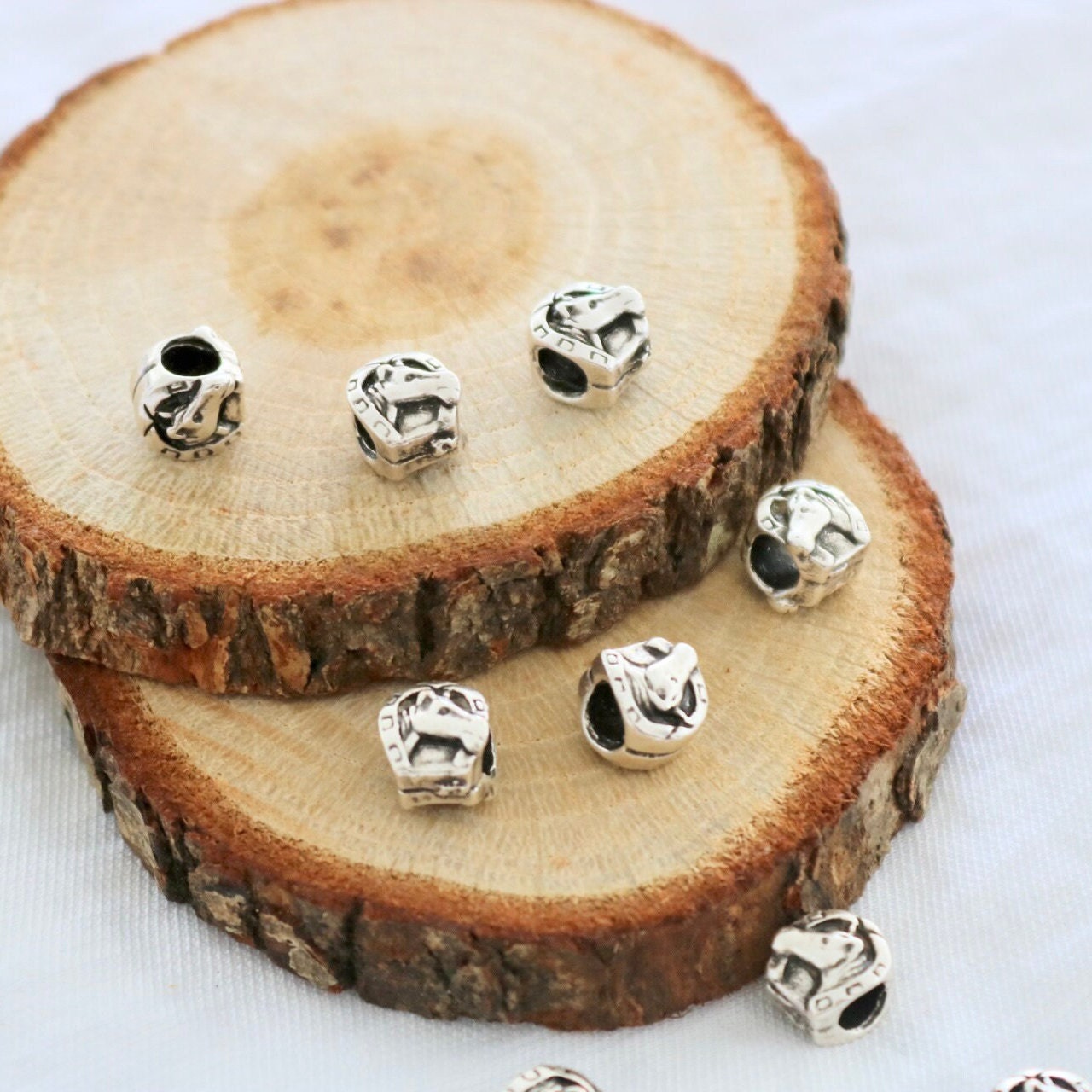 Horse Head Slider Beads Horse Spacer Beads Horseshoe Charms - Etsy