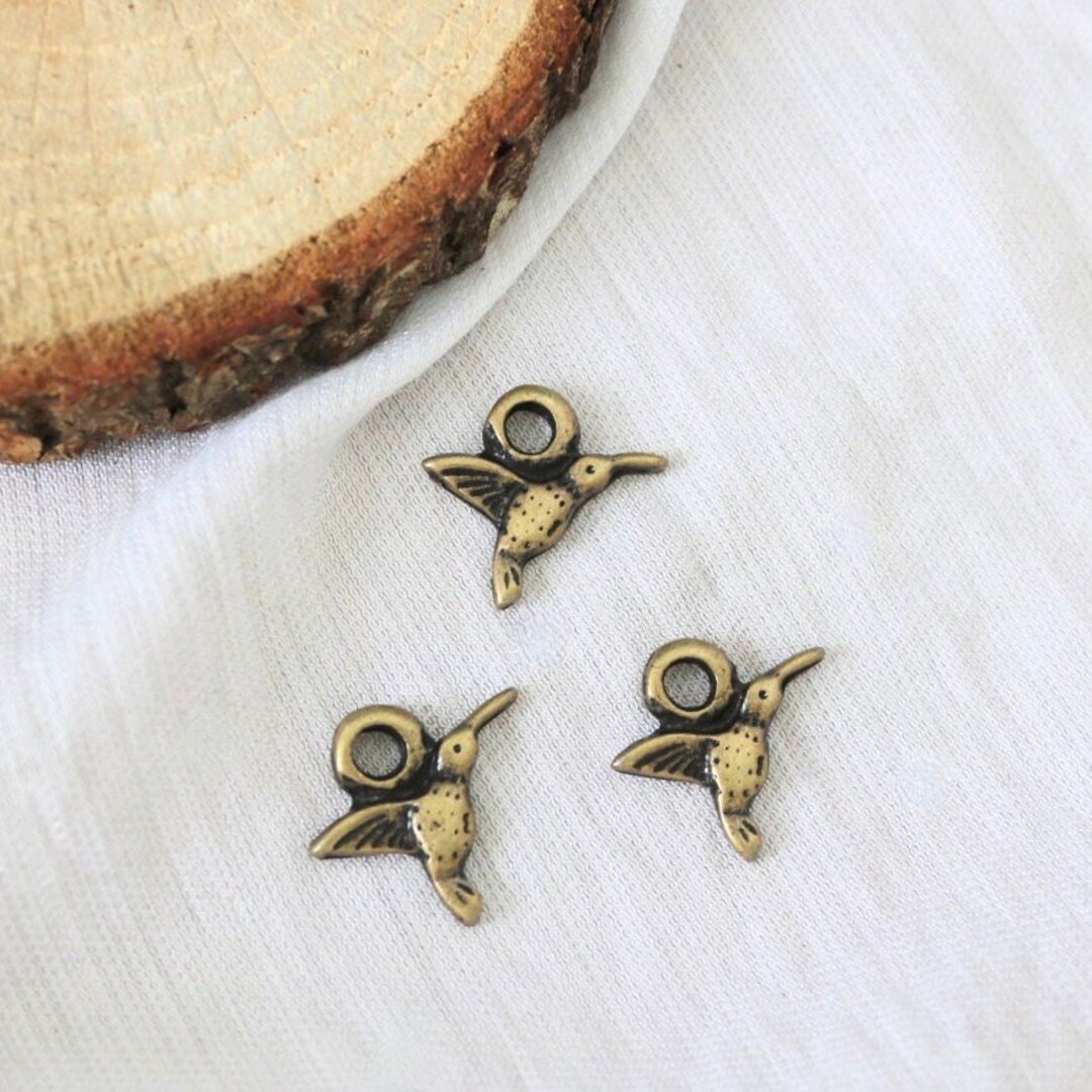 Bronze Hummingbird Pendant, Hummingbirds in Flight, Bronze Birds ...