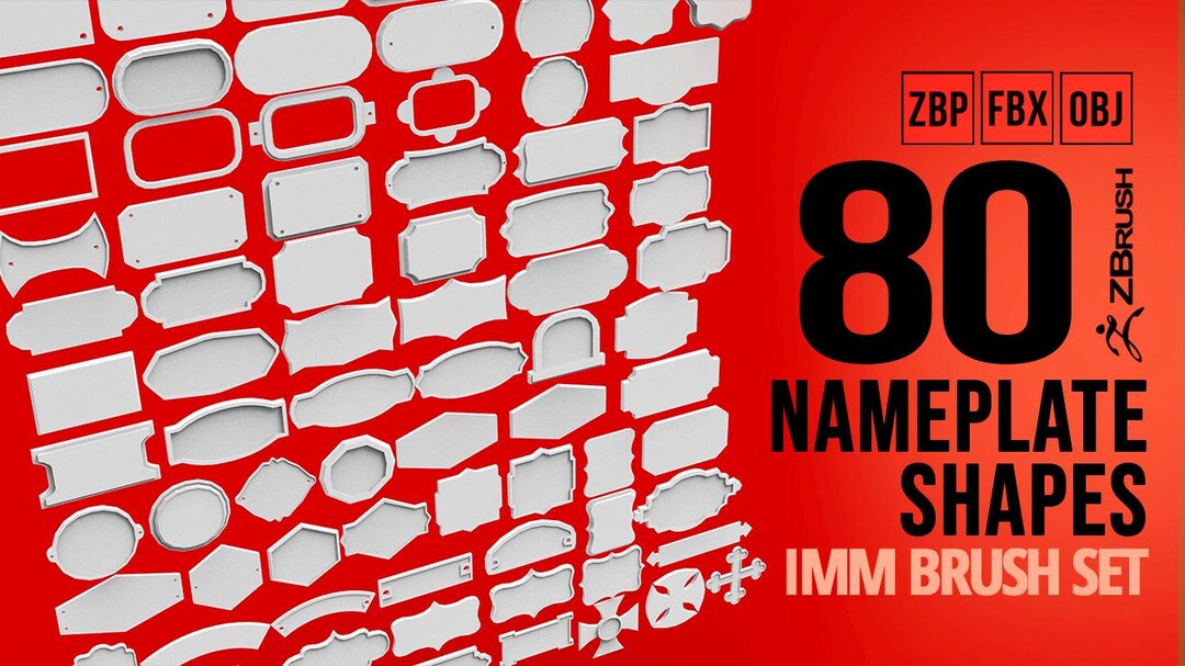 80 Monument or Sculpture Sign, Board, Nameplate Base Mesh Shapes Imm ...