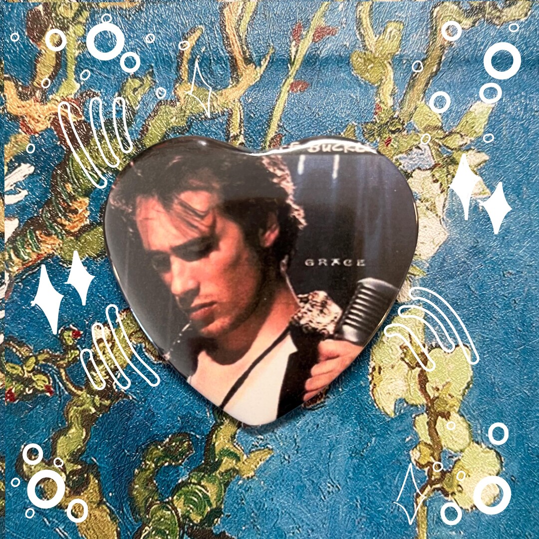 Vintage Jeff Buckley Heart Button: Handmade Music Tribute - Etsy