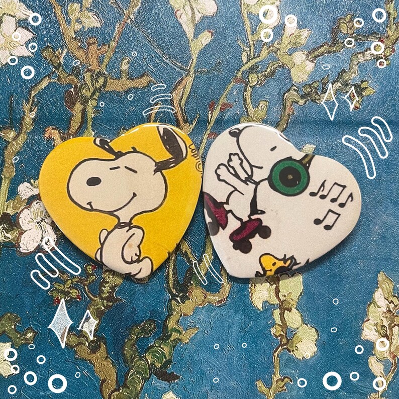 Snoopy Heart Shaped Button Bundle - Etsy