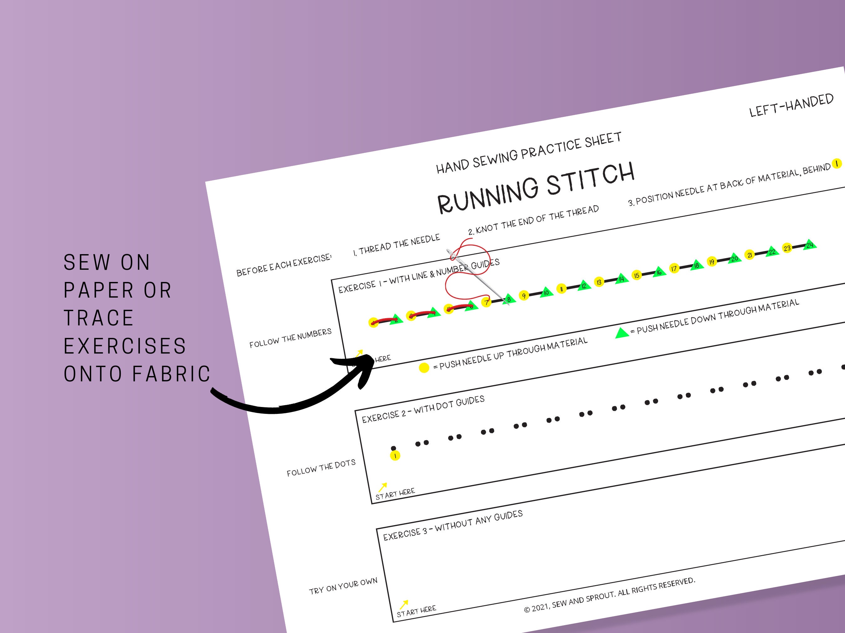 Practice Sewing Patterns On Paper