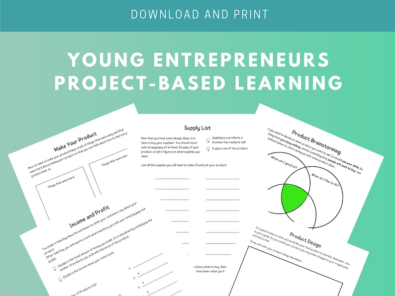 Young Entrepreneur Workbook - Kids and Teens Business Lesson ...