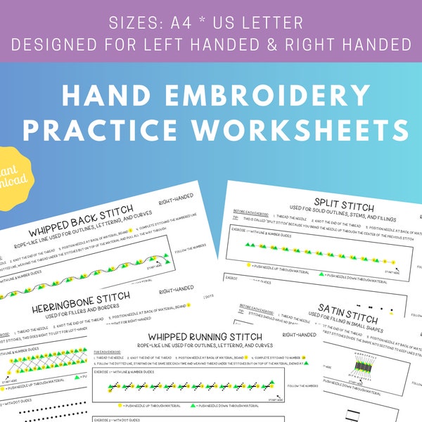 Stitch Embroidery Beginner Pdf Practice - Etsy