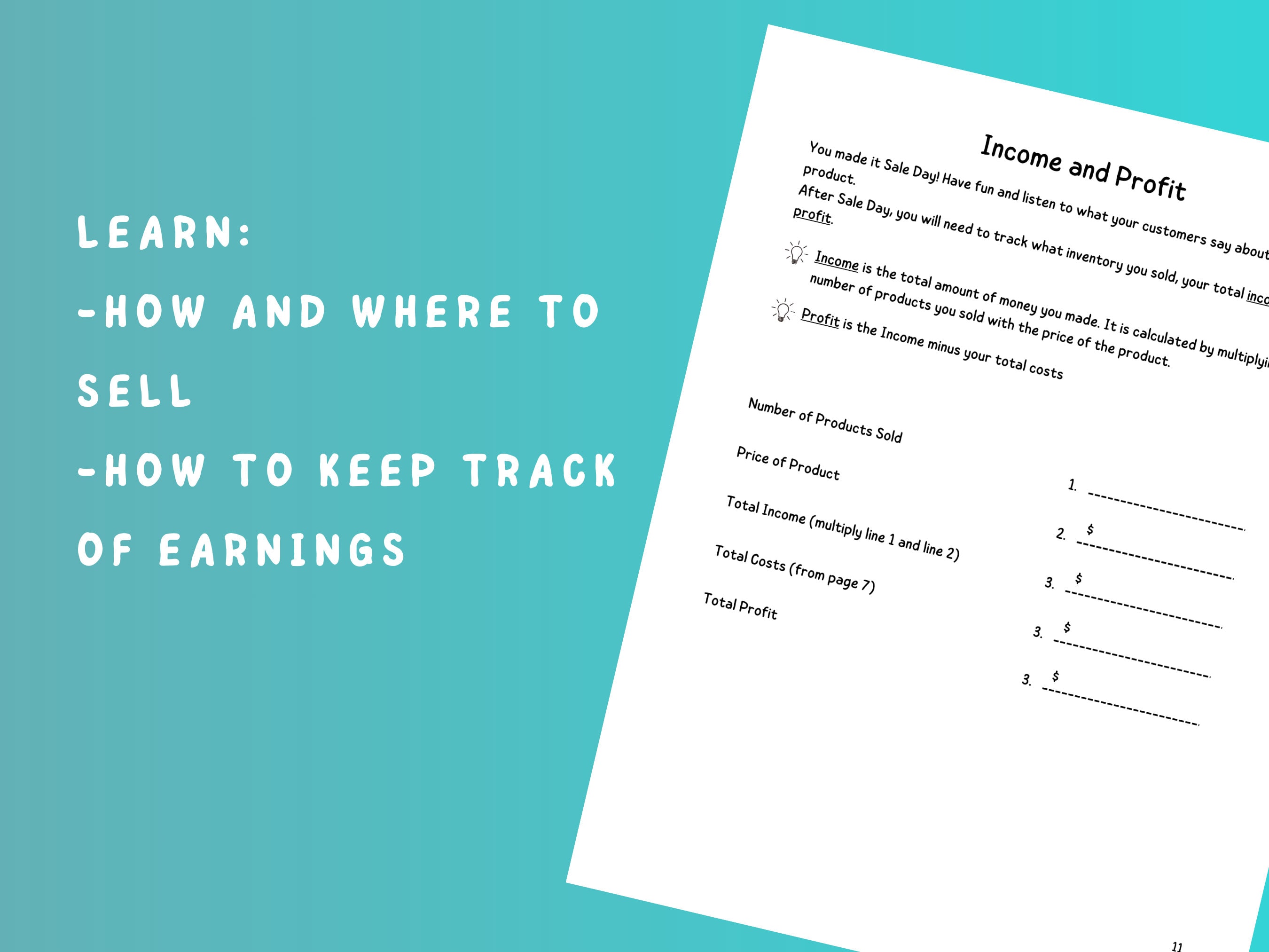 Young Entrepreneur Workbook - Kids and Teens Business Lesson ...