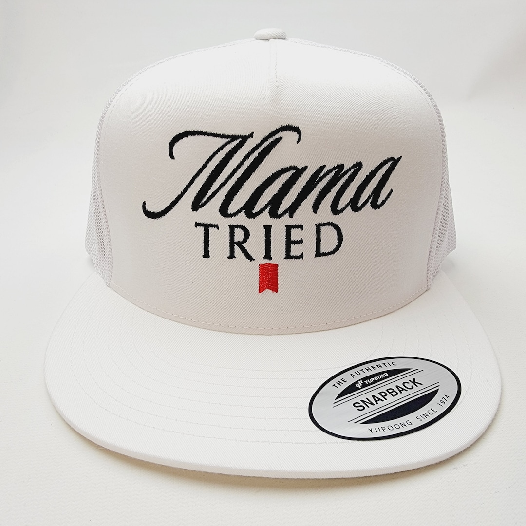 Mama Tried Adjustable Mesh Direct Embroidered Snapback Cap Hat - Etsy