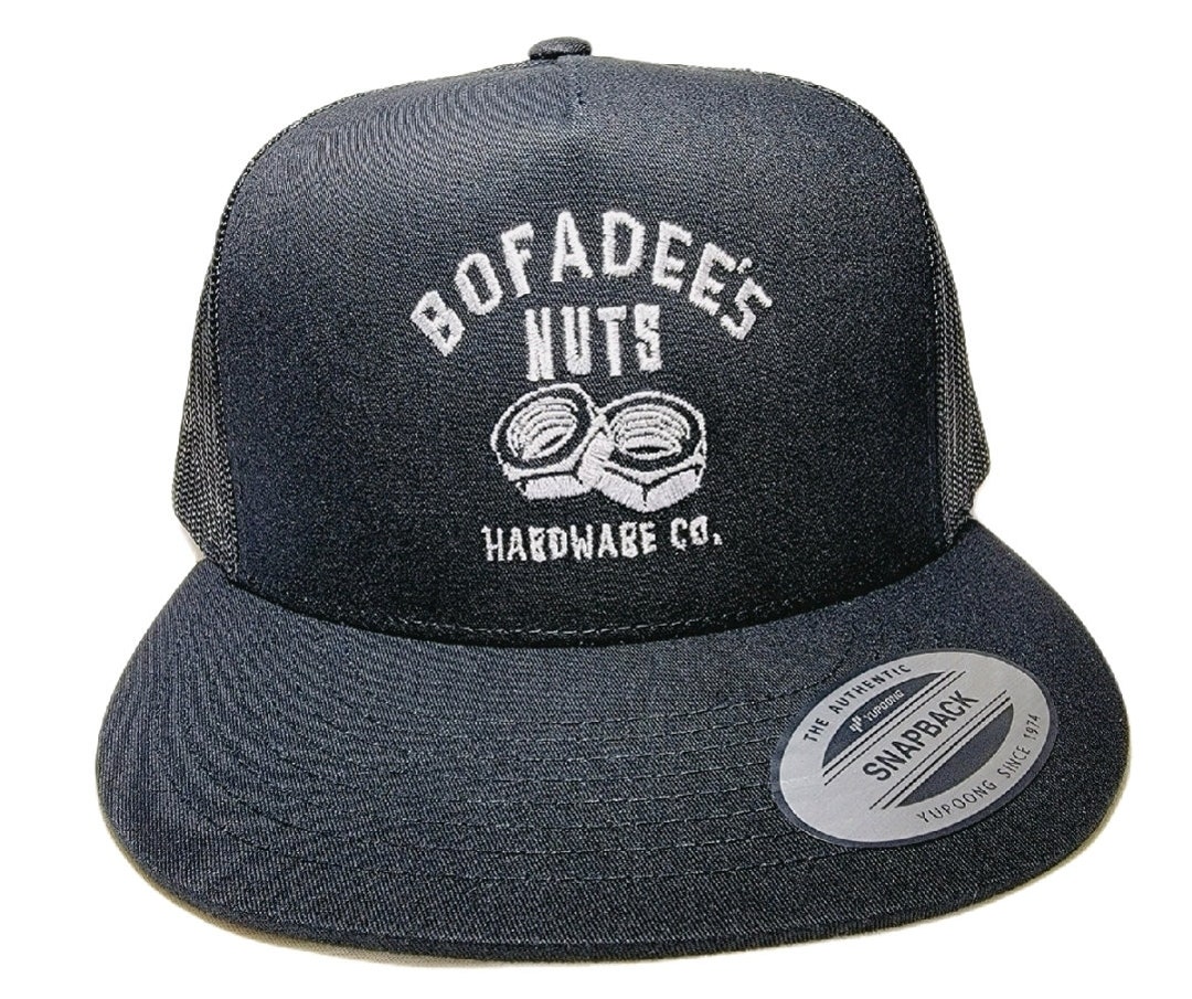Bofadee's Nuts Hardware Co Adjustable Mesh Direct Embroidered Snapback ...