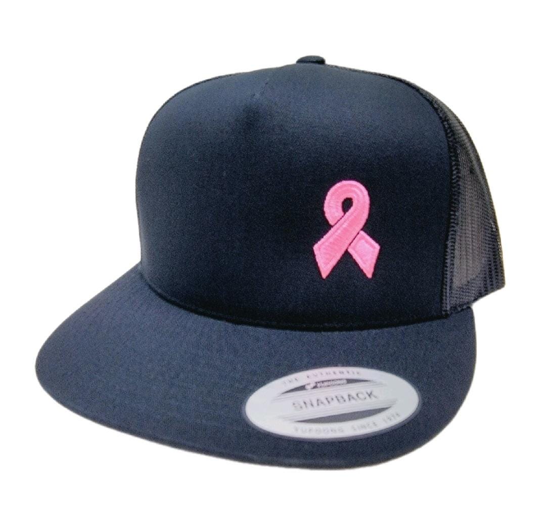 Breast Cancer Awareness Ribbon Adjustable Mesh Direct Embroidered Snapback Cap Hat - Etsy