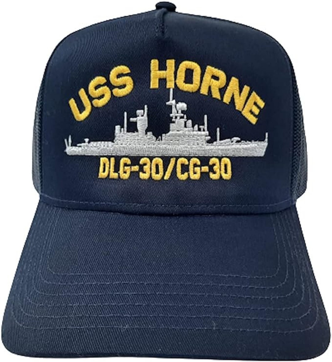 USS Horne DLG-30 / CG-30 Mesh Snapback Cap Hat Navy Blue Boat - Etsy