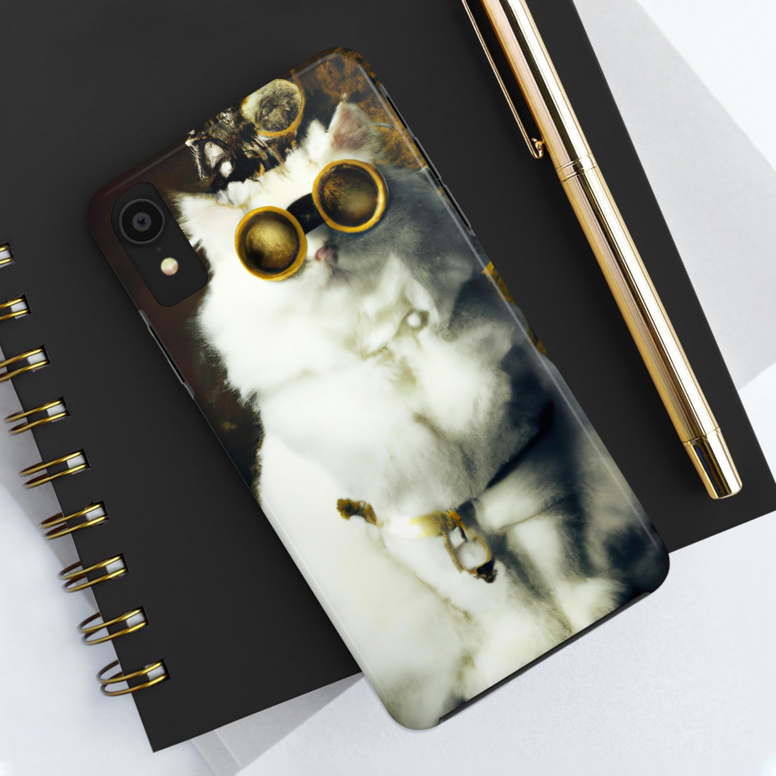 Steampunk Persian Cat Tough Phone Cases, Case-mate, Steampunk Persian Cat Phone Case, Vintage ...