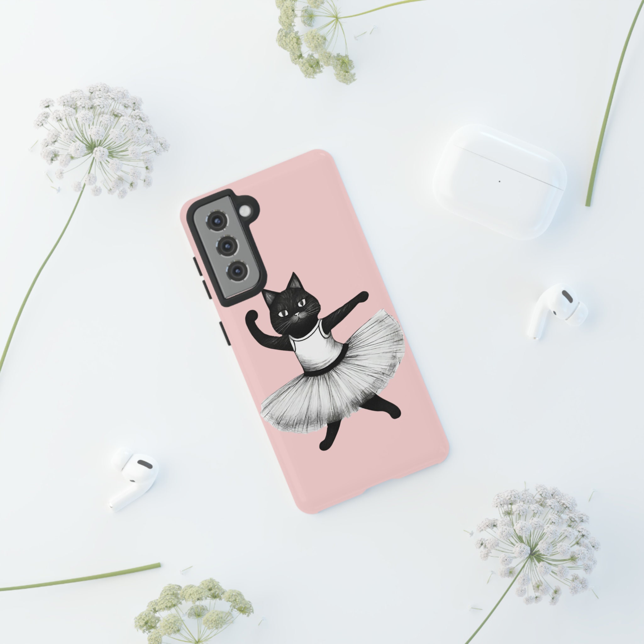 Funny Black Cat Phone Case, Black Cat Ballerina iPhone Case, Cat Ballet ...