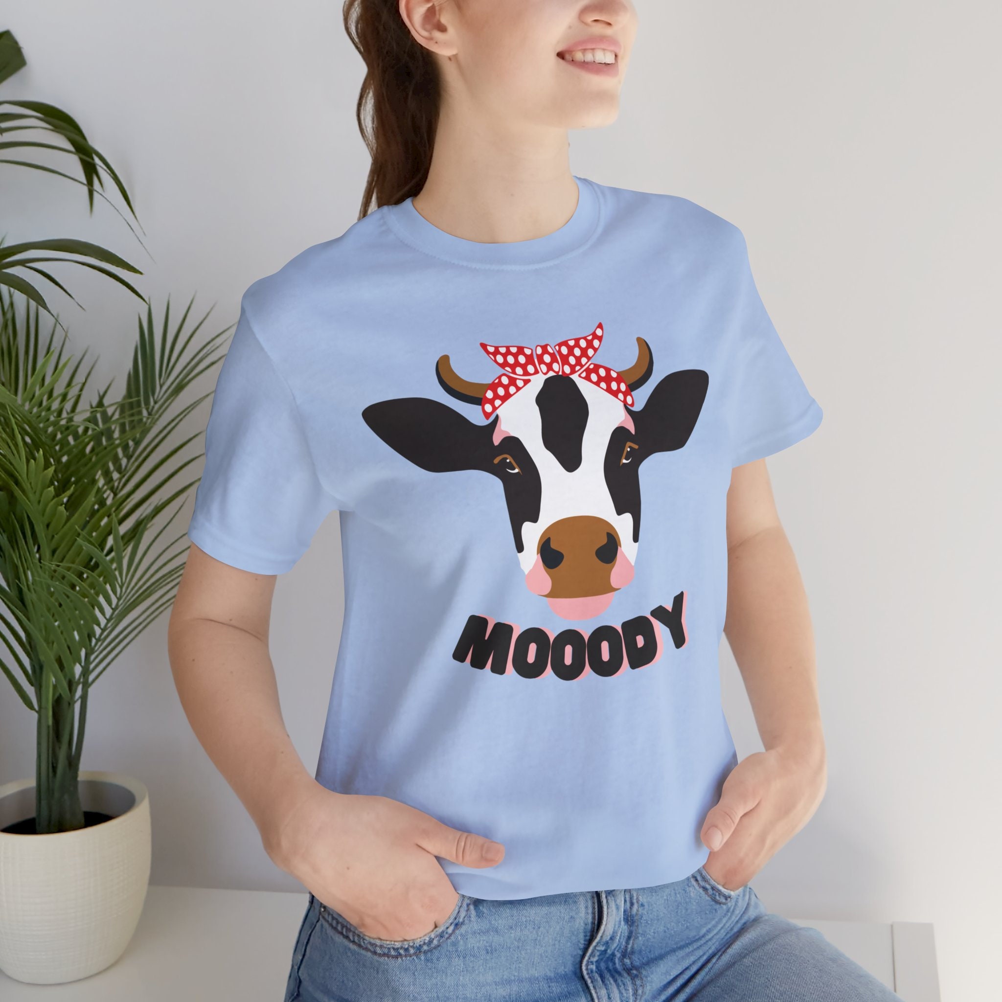 Moody Cow Shirt, Funny Cow Shirt, Trendy Cow Shirt, Cute Cow Shirt, Cow ...