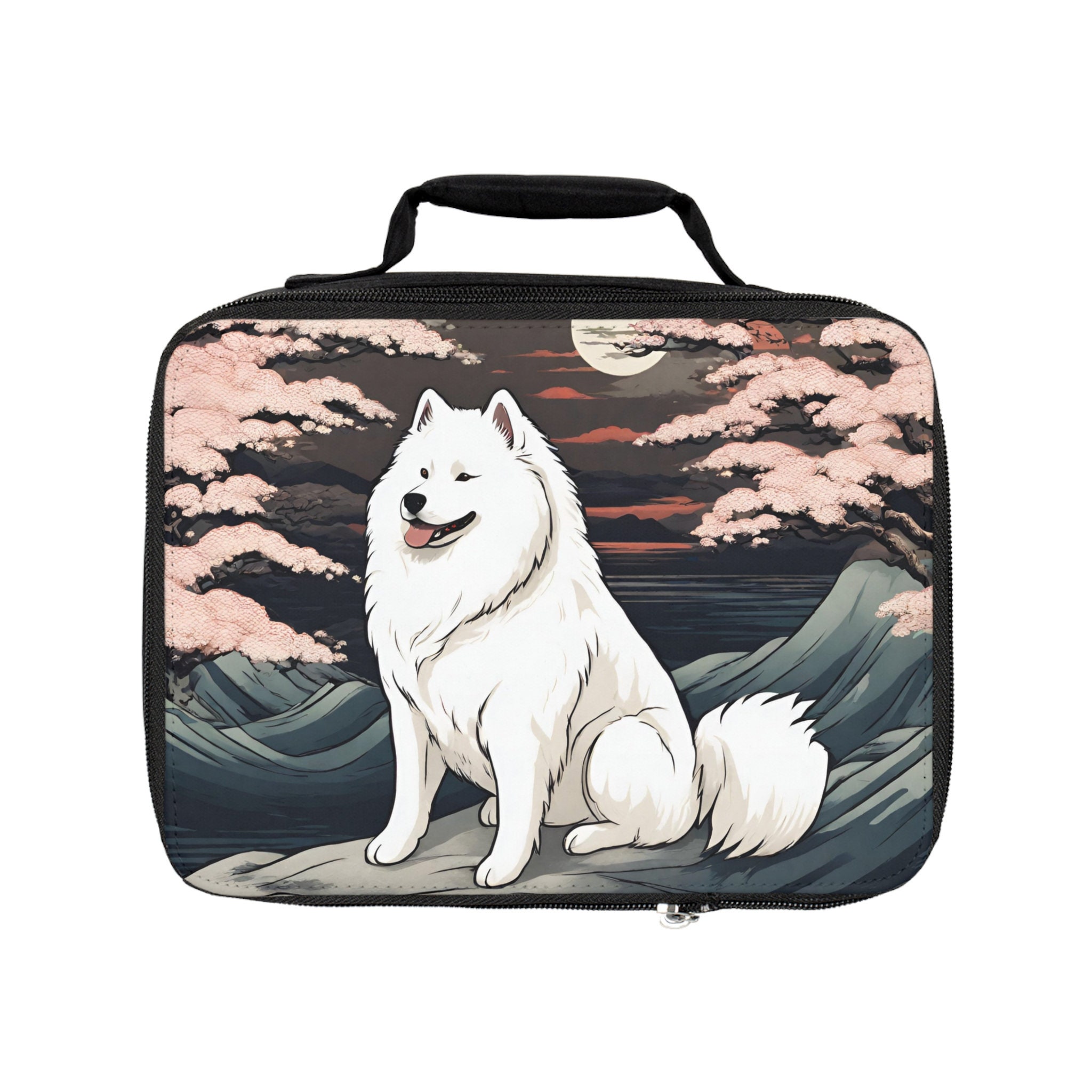 Samoyed Dog Japanese Lunch Bag, Ukiyo-e Style Lunch Tote, Samoyed ...