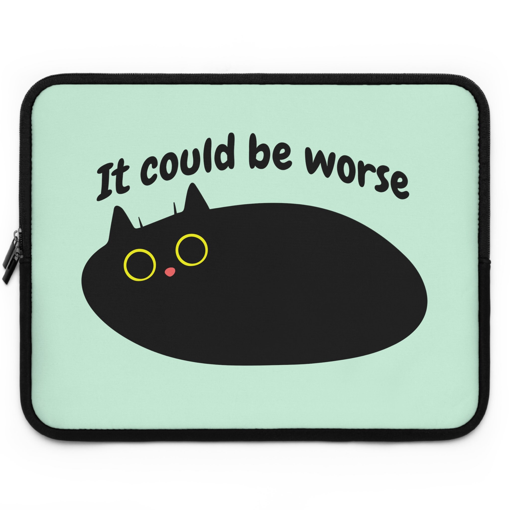 Funny Black Cat Laptop Sleeve, Cute Cat Laptop Case, Kawaii Cat Lover ...