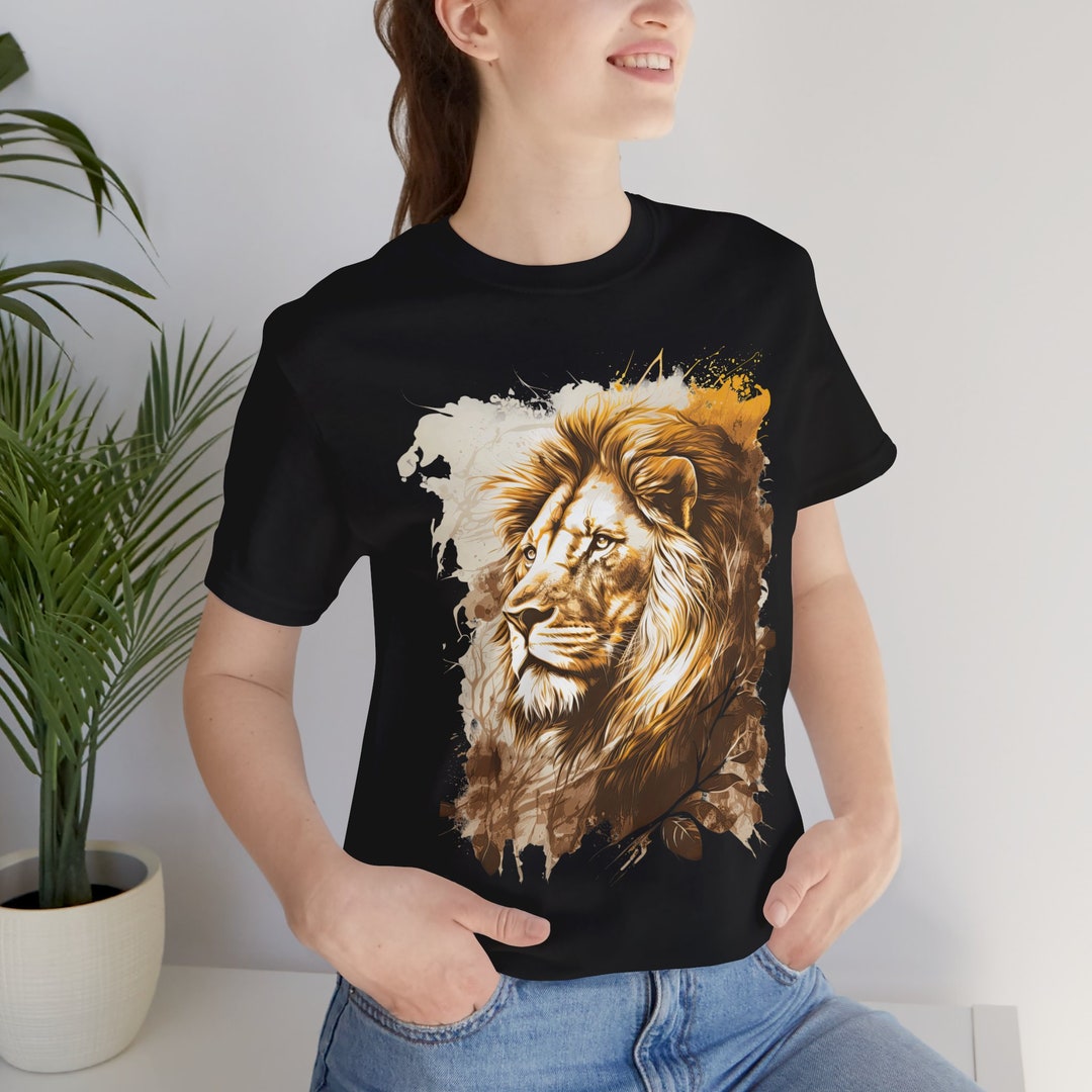 Lion Shirt, Animal Shirt, Jungle Animal Tee Shirt, Lion Watercolor ...