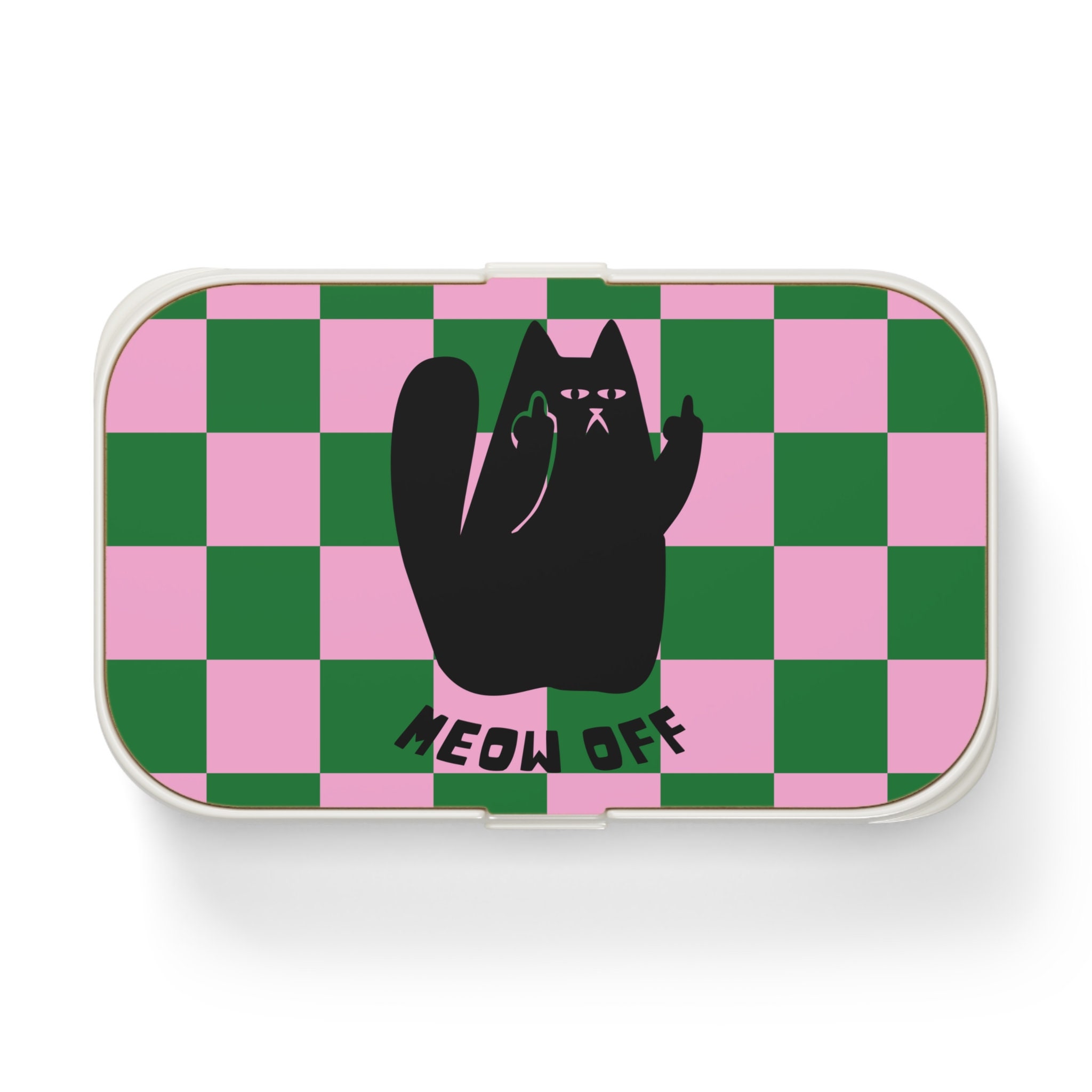 Checkered Funny cat Bento Lunch Box, Black Cat sold by Secondary | SKU ...
