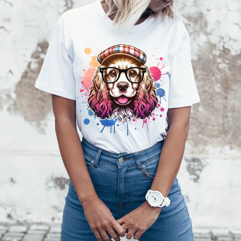 Nerdy Cocker Spaniel Shirt, Cute Shirt, Preppy Cocker Spaniel Shirt ...