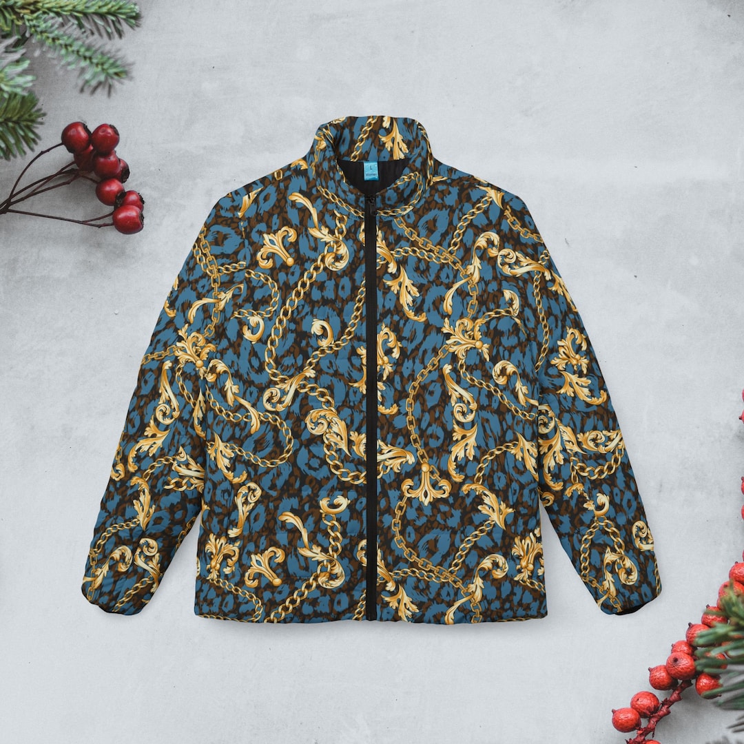 Golden Chains Puffer Jacket, Golden Chains Outerwear Jacket, Vintage ...