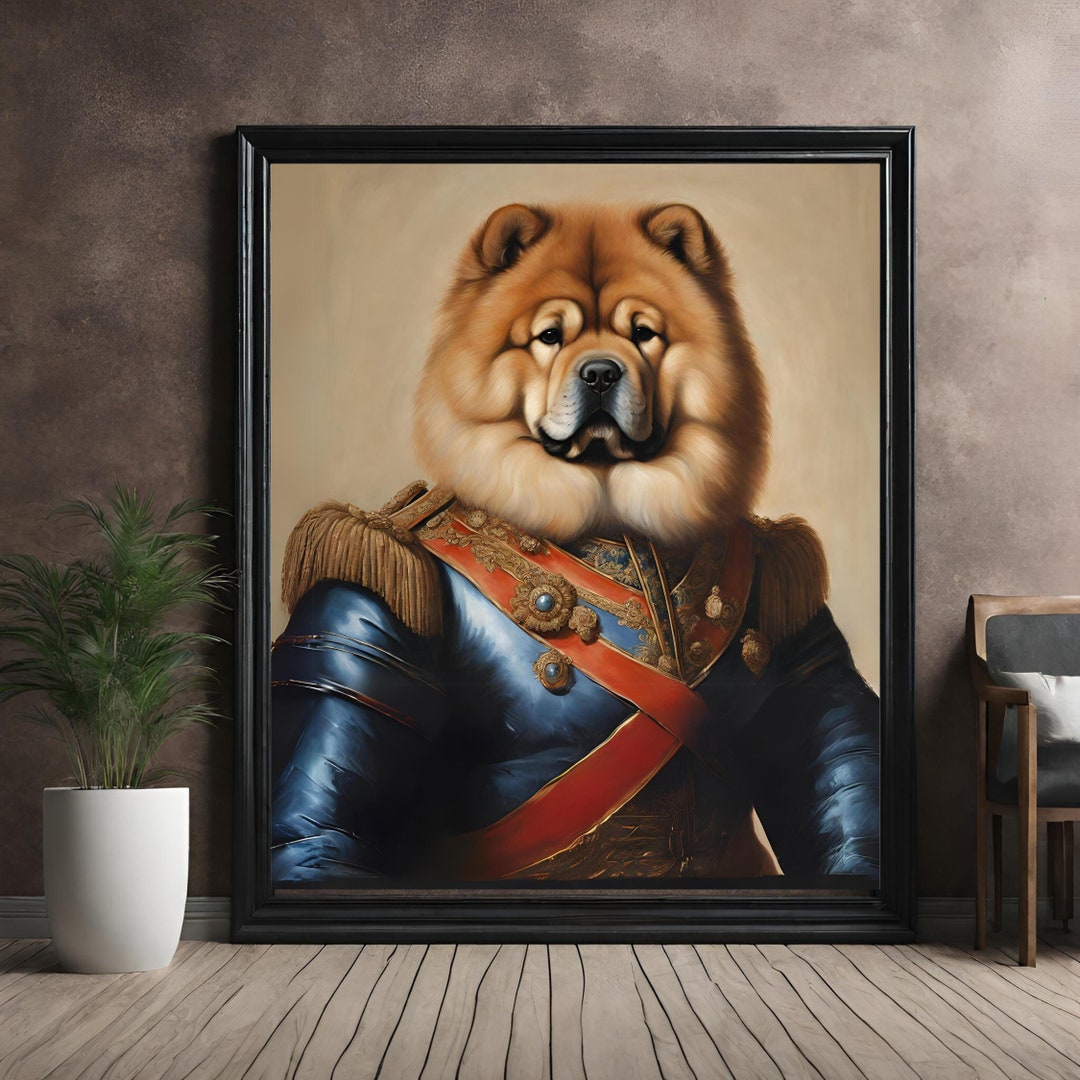Royal Chow Chow Portrait Poster, Renaissance Chow Chow Wall Art, Chow ...